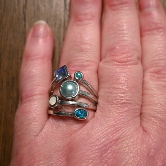 Lia Sophia | Jewelry | Multi Gem Stone Ring | Poshmark